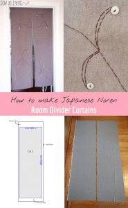 How to make Noren: Japanese room divider partition curtains のれんの作り方 ...