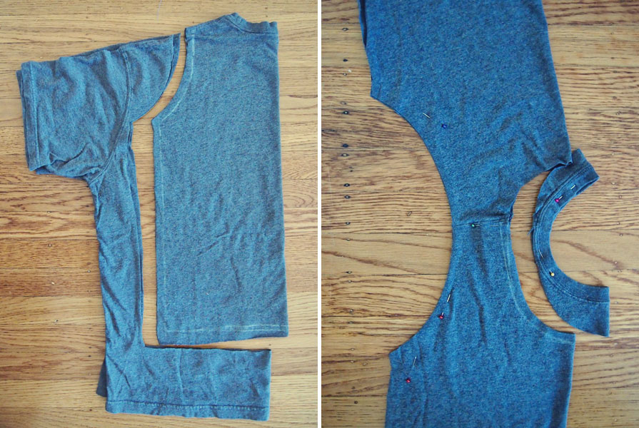 DIY T Shirt into Ruffled Peter Pan Collar Top - Tシャツ リメイク - Sew in Love