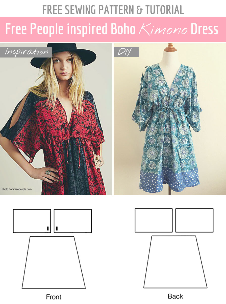 Free Sewing Pattern & Tutorial: Free People inspired summer dress - Sew ... Free Sewing Pattern & Tutorial: Free People inspired summer dress - Sew ...