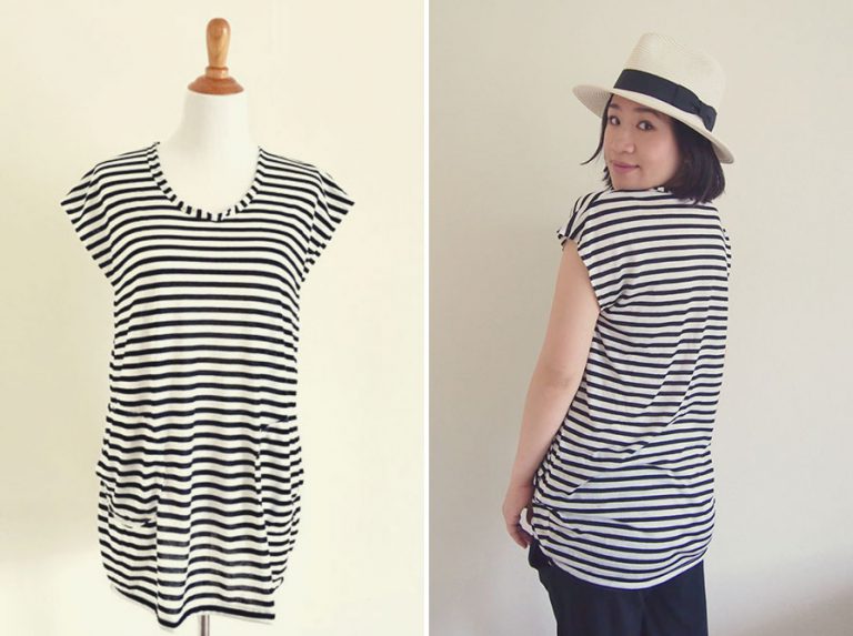 DIY striped tunic top for pregnancy and beyond: Free Sewing Pattern ...
