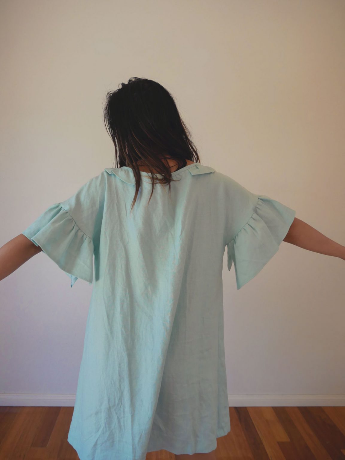 Simple Linen Dress from Japanese Sewing Pattern: Sweet Dress Book - Sew ...