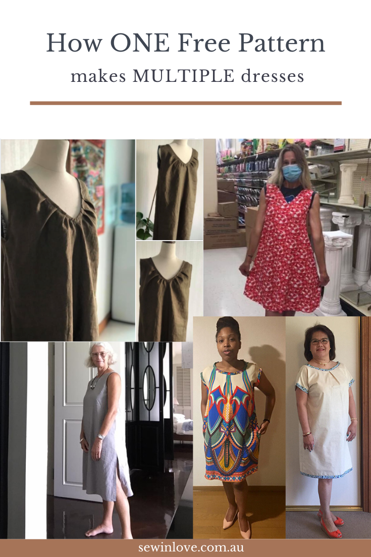 ONE Dress Pattern Makes MULTIPLE Dresses: Favourite Little Boxy Dress ...